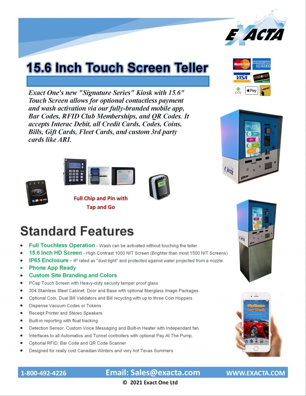 15.6 Inch Touch Screen Teller - Exacta