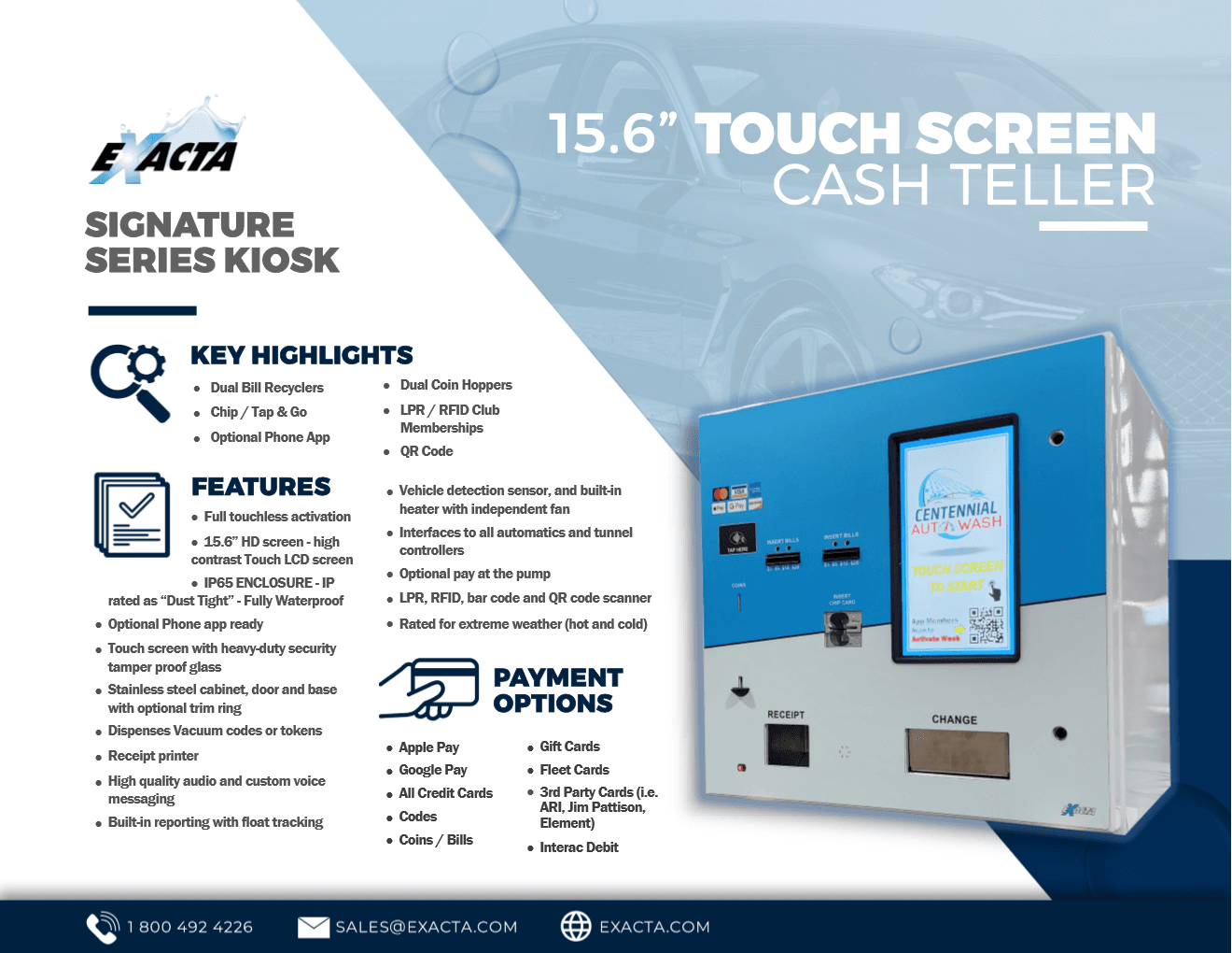 15.6 Touch Screen Cash Teller - Exacta