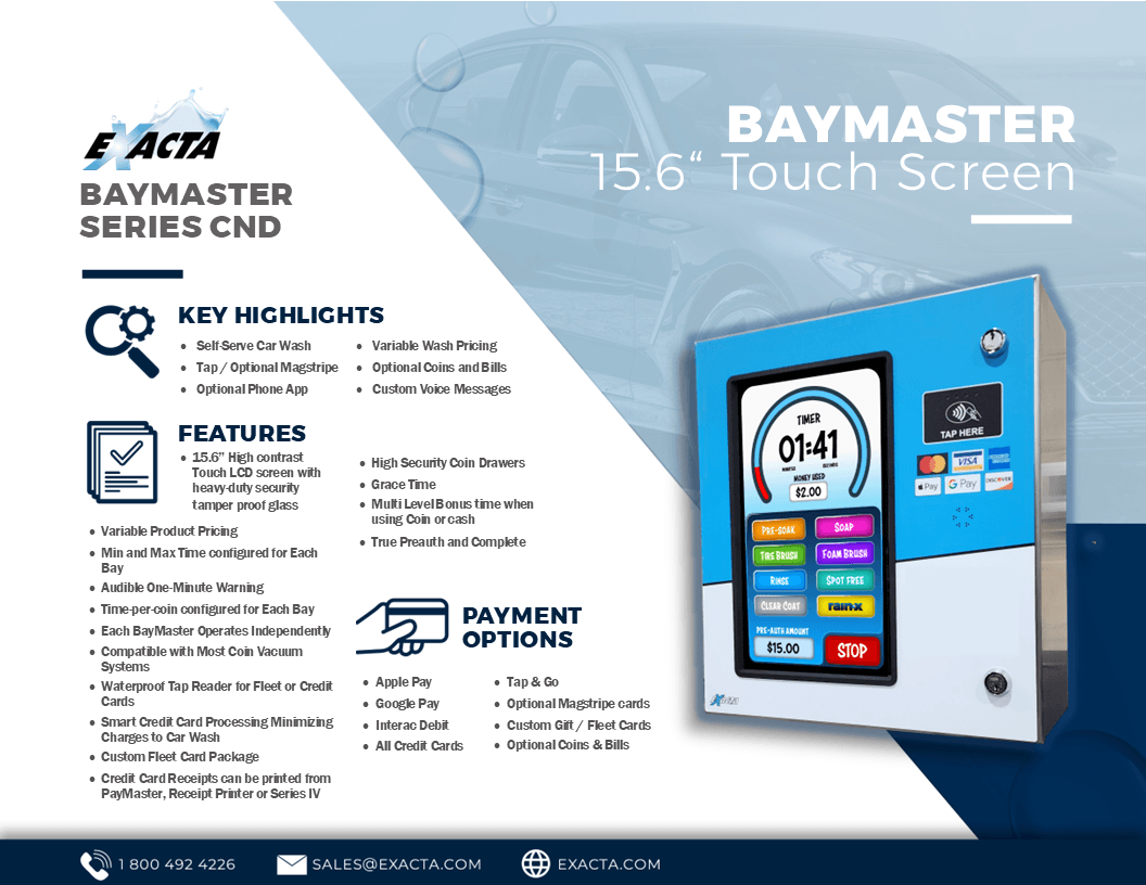 BayMaster 15.6" Touch Screen - Exacta